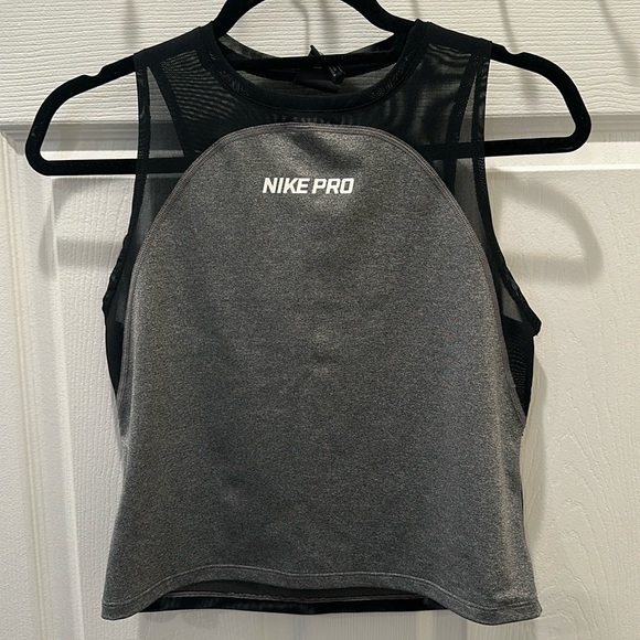 Nike | Tops | Nike Pro Top Mesh Back Large | Poshmark